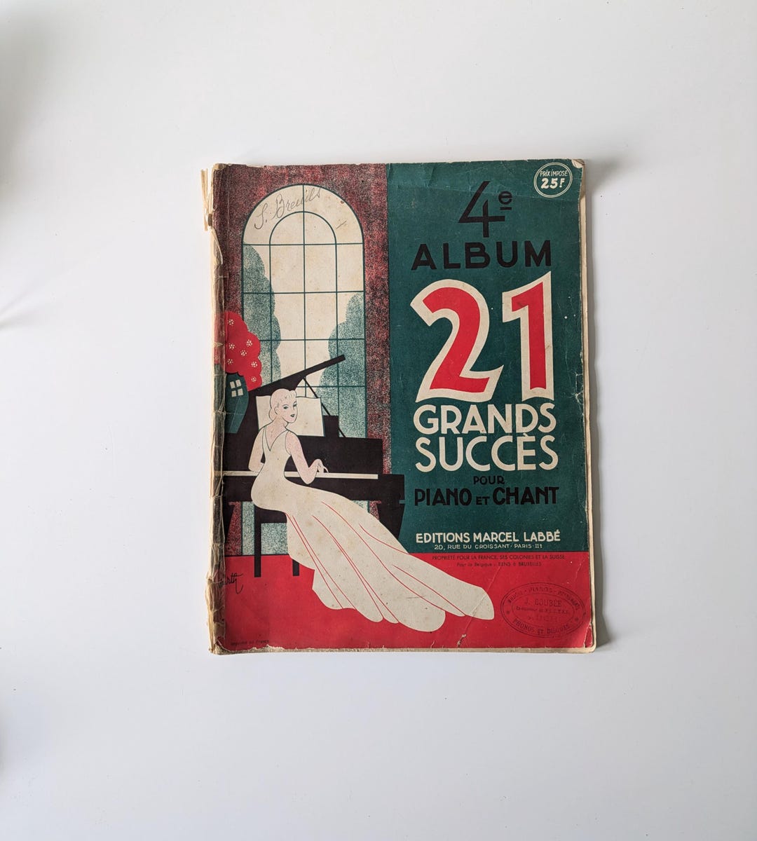 Antique French.piano Sheet Music, Original French Piano Music, 21 Grand ...