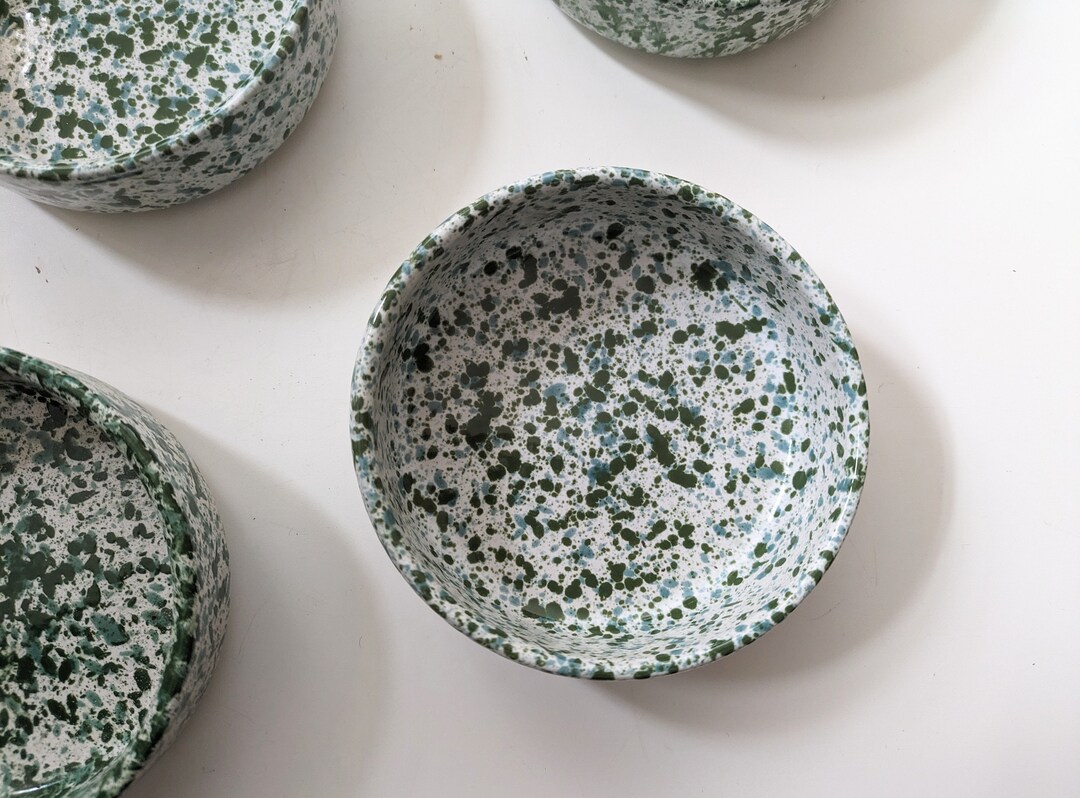 6 French Vintage Splatter Bowls, Vintage Kitchen and Diningware ...