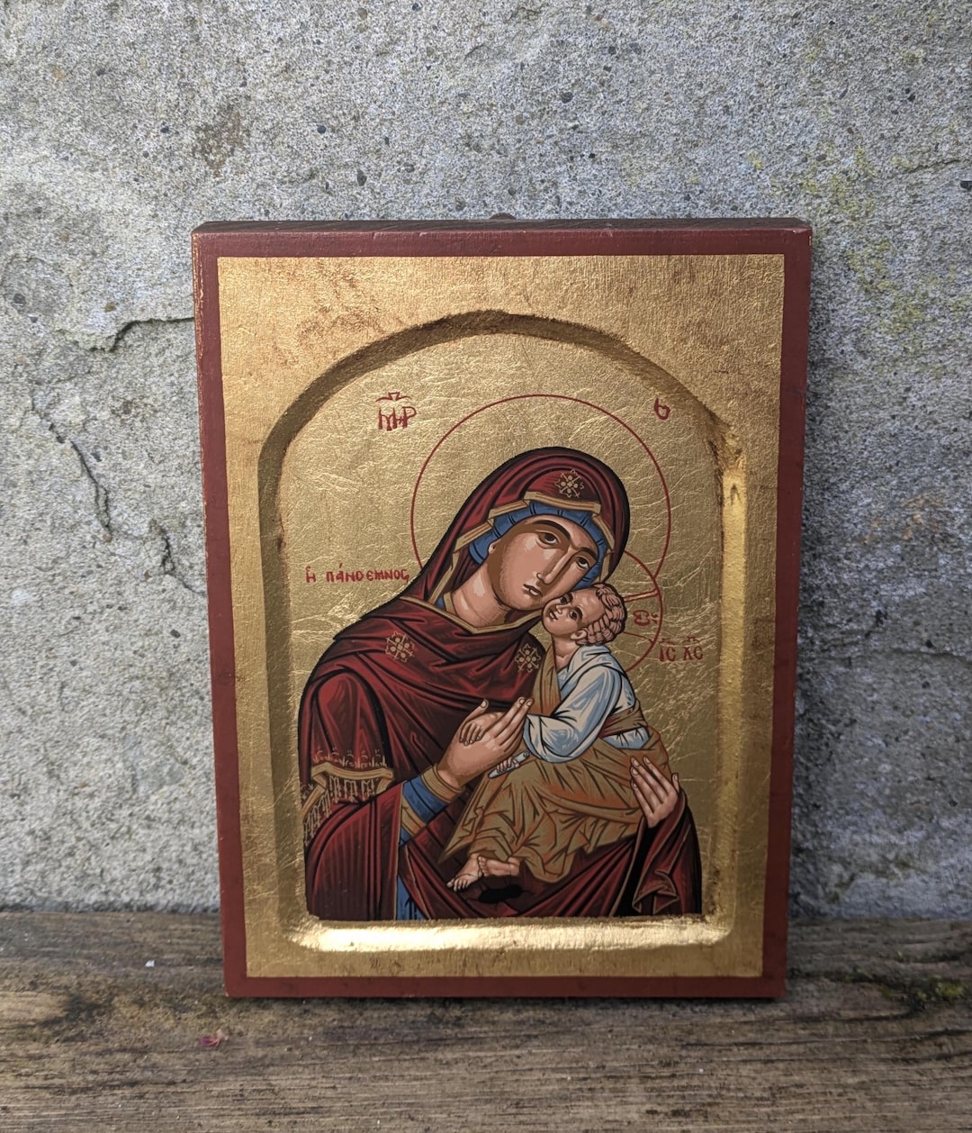 Vintage Reproduction of the Virgin of Tenderness, Virgin Mary With ...