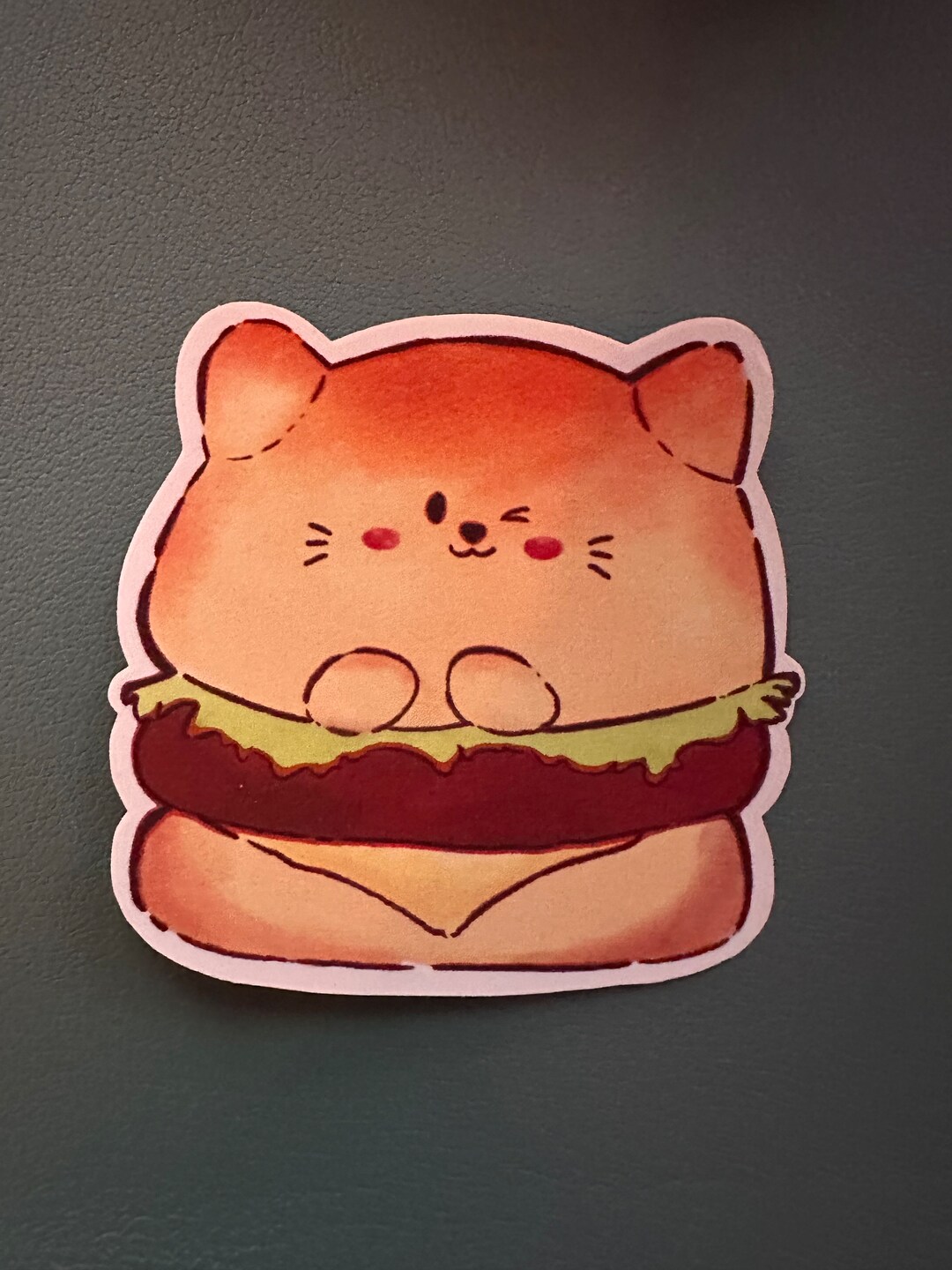 Kitty Burger Cute Cat Burger Bun Sticker bullet Journal - Etsy