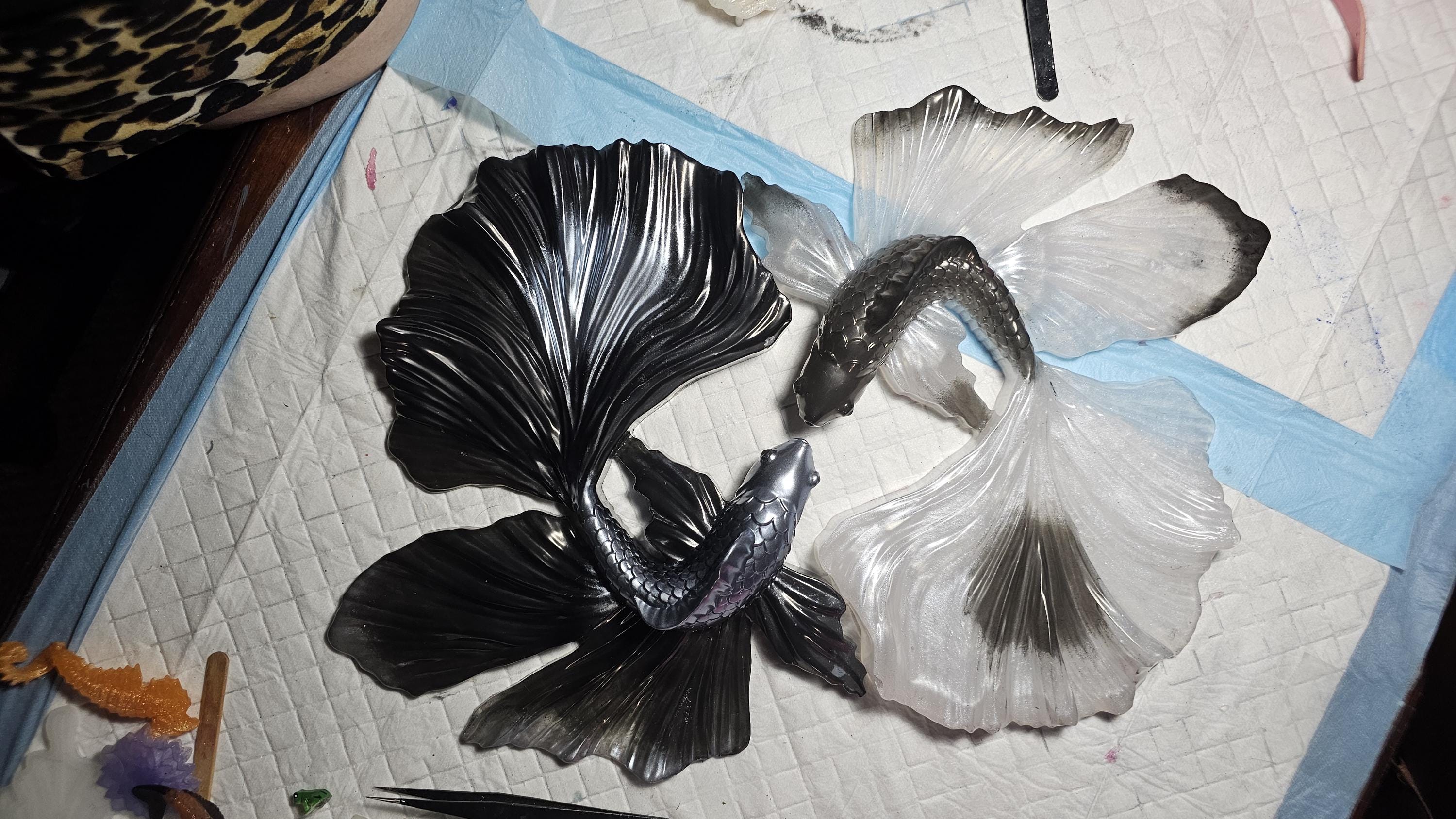 Large Resin Betta Fish - Etsy