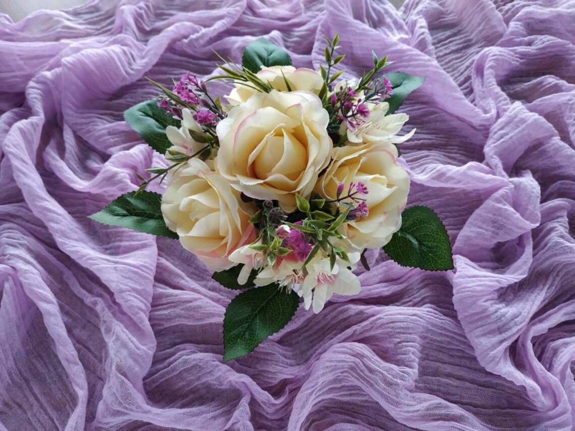 Mauve Wedding Gauze Table Runner Table Centerpiece Cheesecloth - Etsy