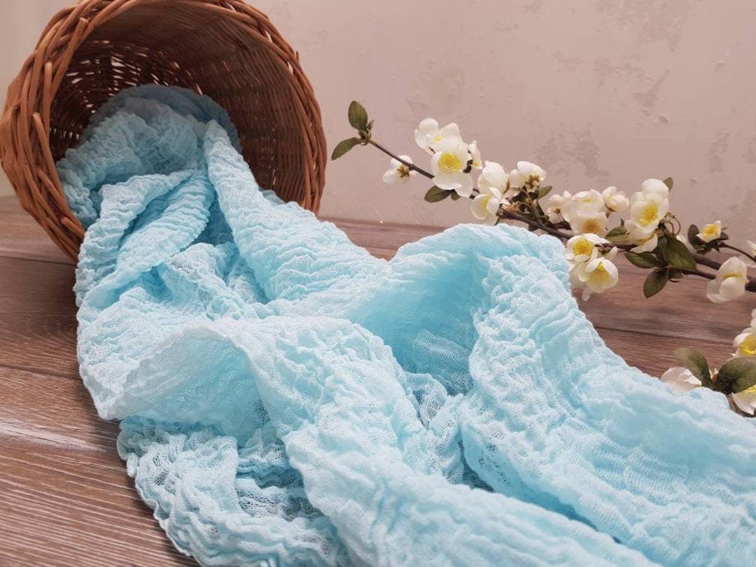 Turquoise Wedding Gauze Table Runner Table Centerpiece Cheesecloth ...