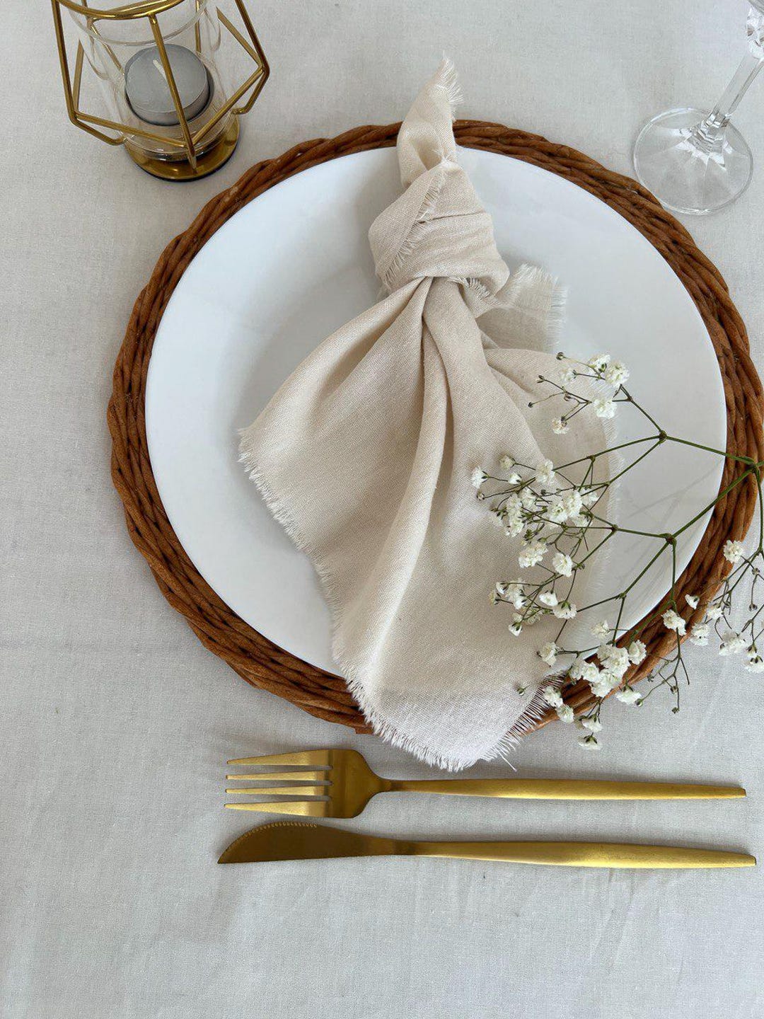 Ivory Boho Napkins Cheesecloth Napkin Rustic Wedding Ceremony Decor ...