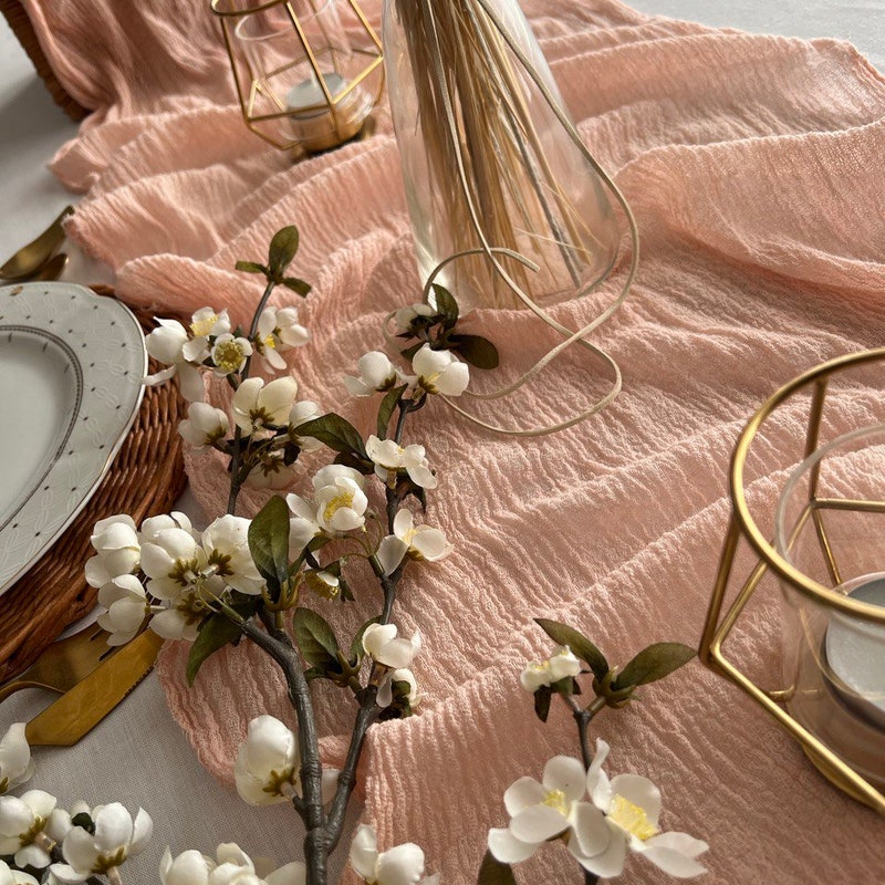 Peach Table Runner - Etsy