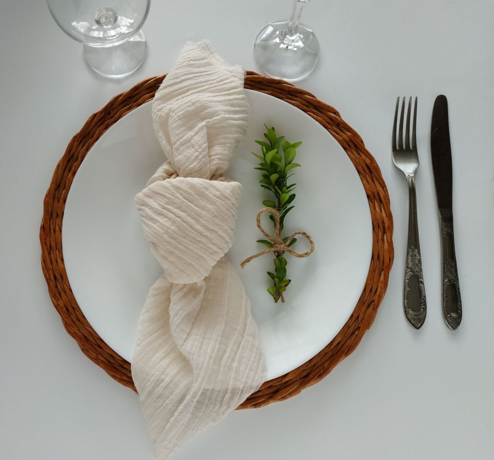 Ivory Wedding Napkins Set 4 Cotton Dinner Napkins Cheesecloth - Etsy