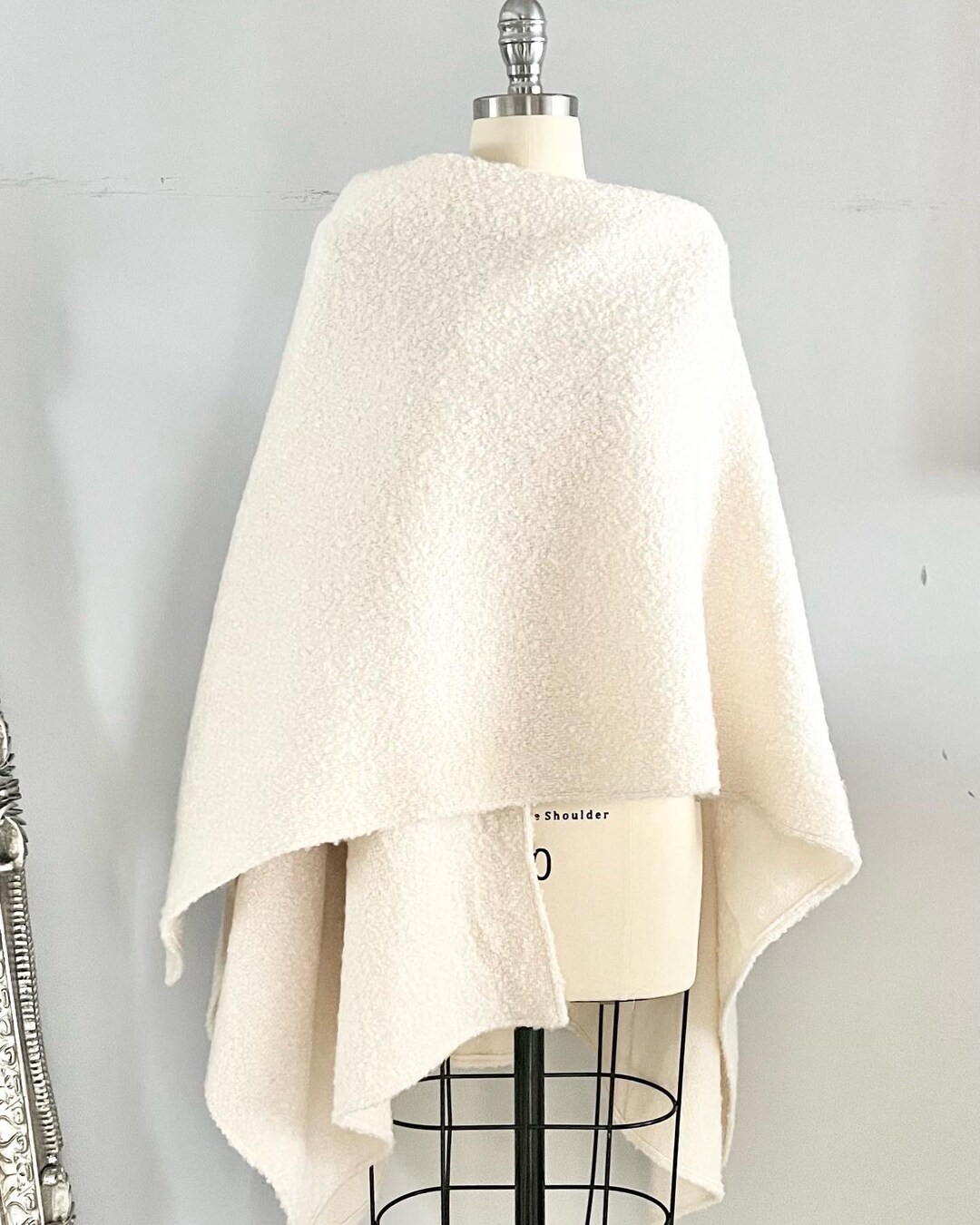 Ivory 100% Boiled Wool Cape Wrap Poncho Hand Made in Ivory - Etsy