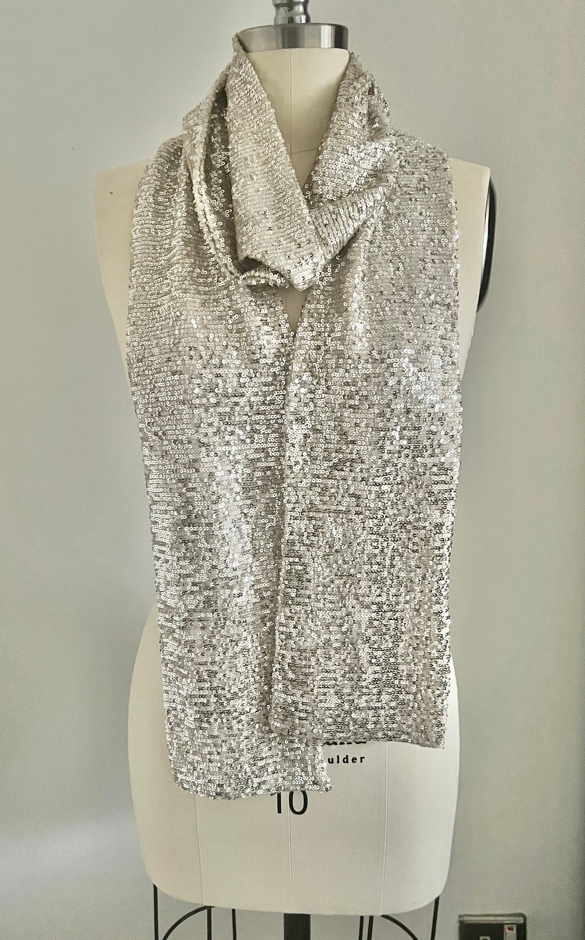 Sequin Scarf Beautiful Sparkly Sequin Scarf Wrap Bridal - Etsy