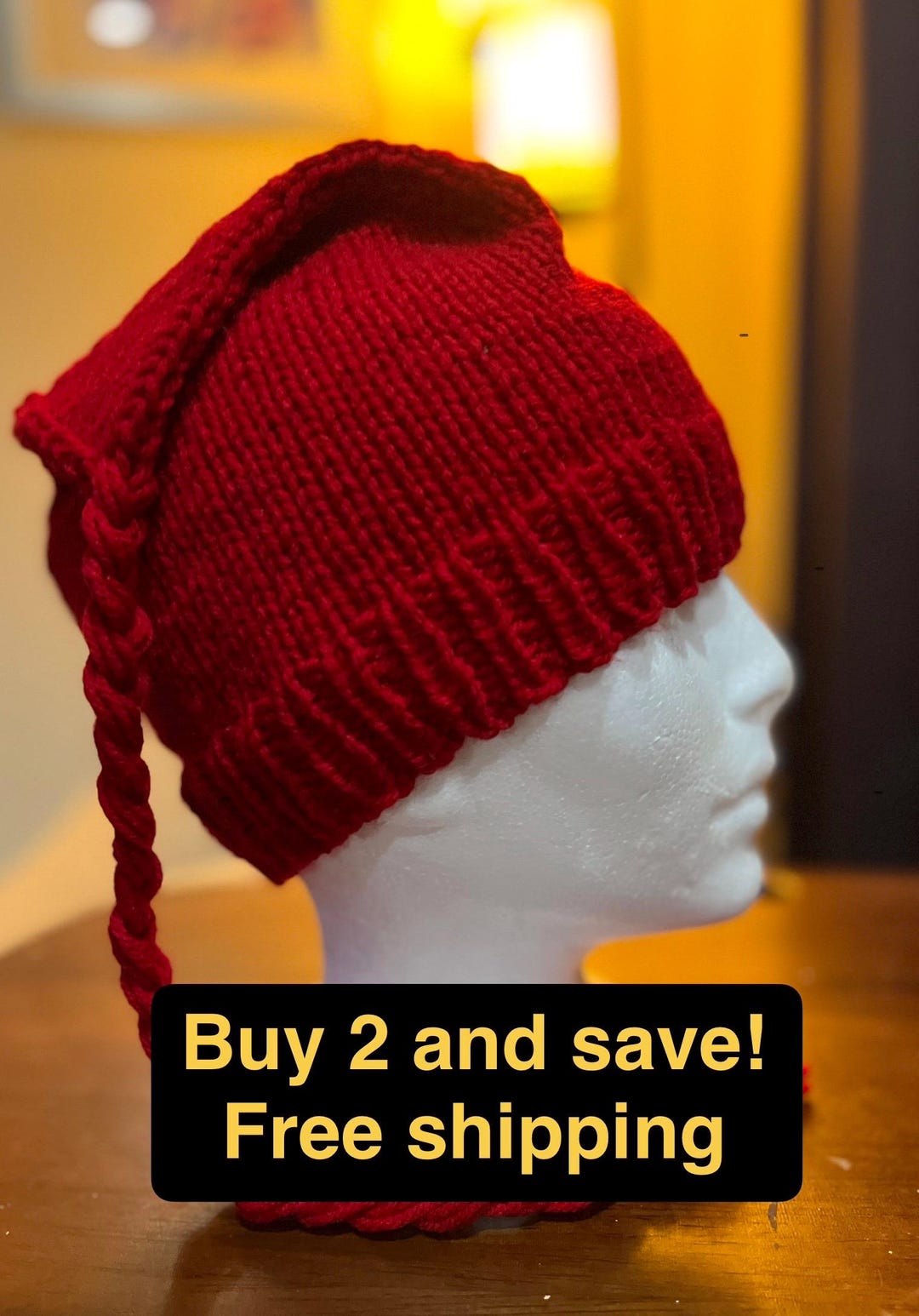 Red Norwegian Resistance Knit Hat With Tassel – Melt the ICE and “no ...