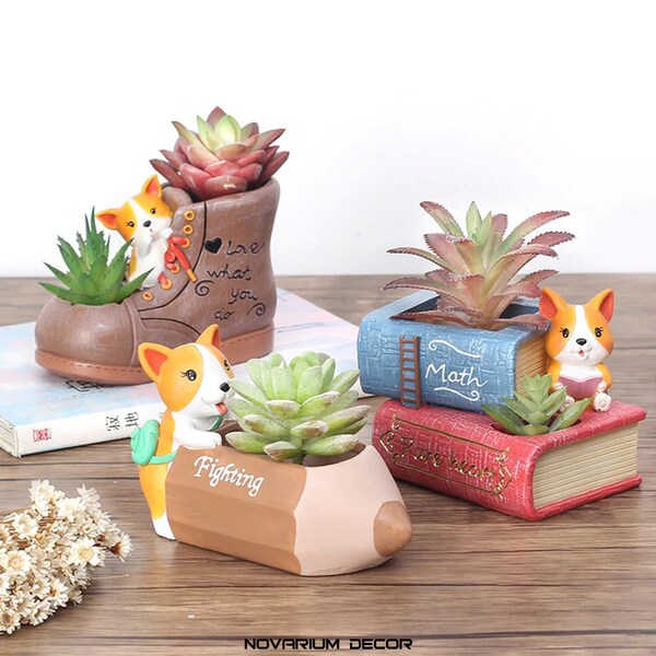 Corgi Planter - Etsy