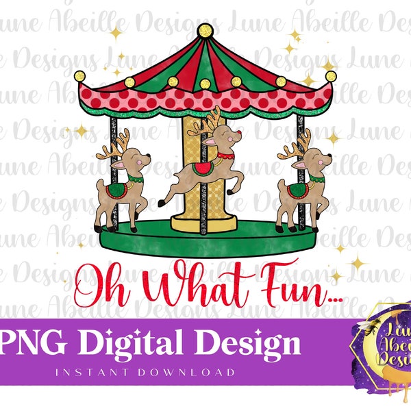 Reindeer Carousel Png - Etsy