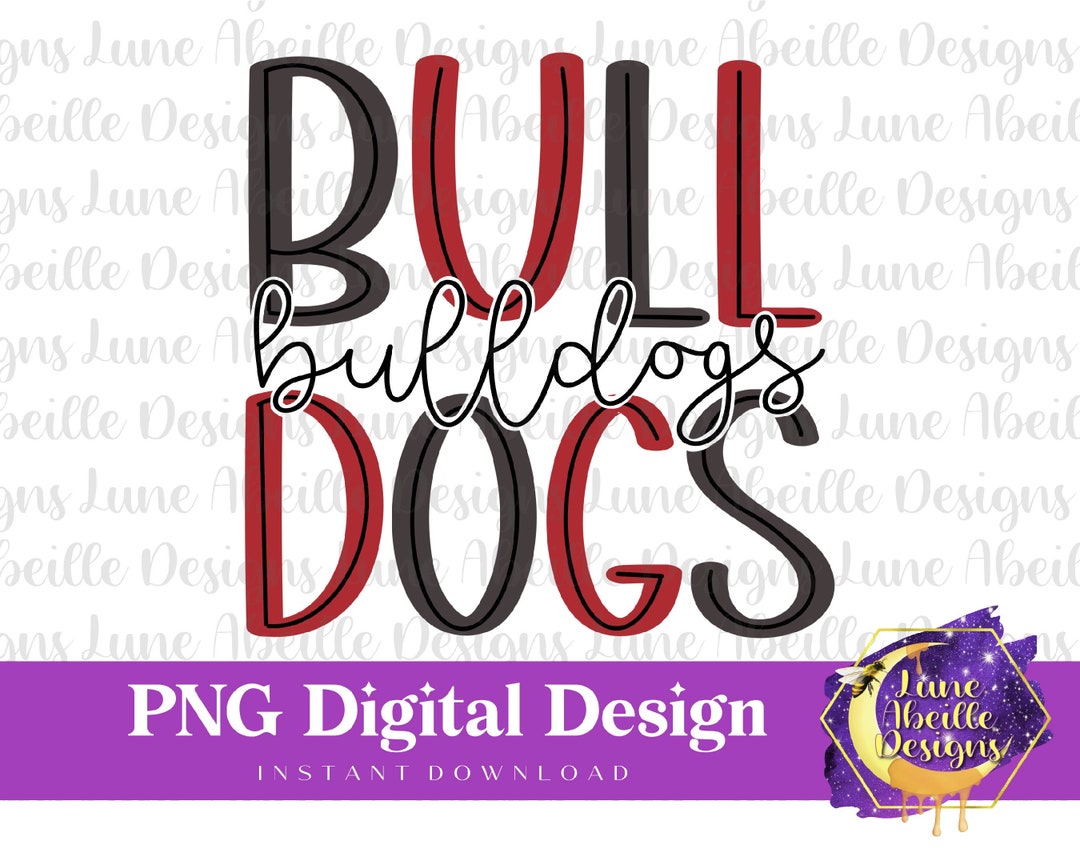 Bulldogs Design PNG: Game Day Football Team Sublimation (digital ...