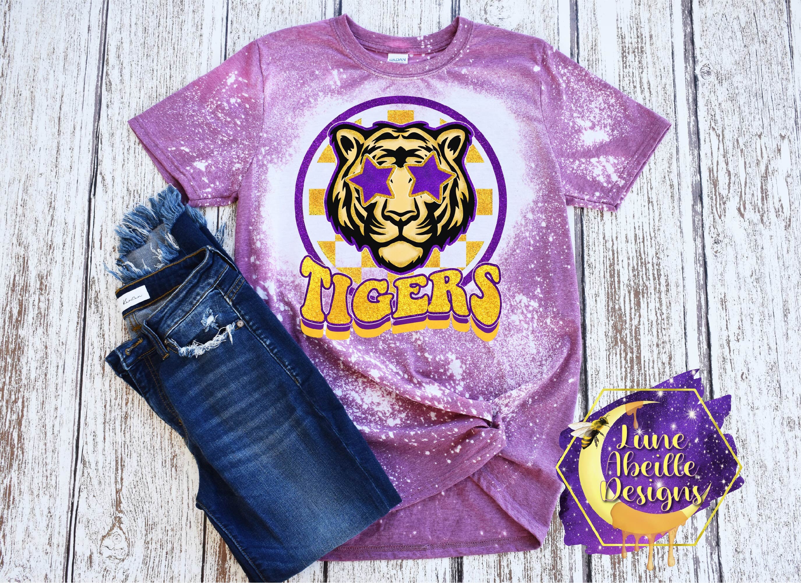 Tigers Gameday PNG: Purple and Gold Football Design (digital Download ...