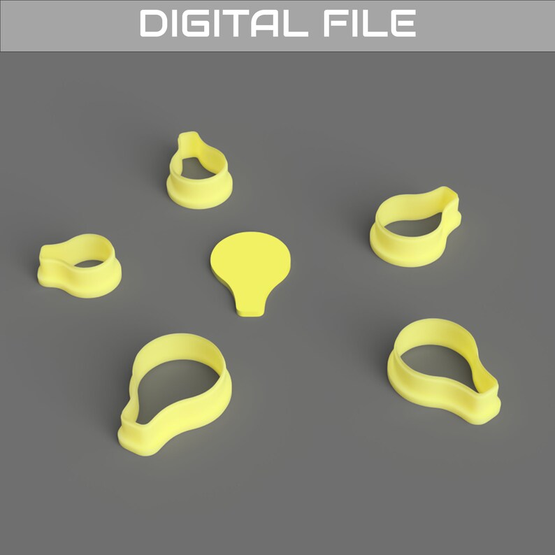 Light Bulb Outline Polymer Clay Cutter Digital STL File 7 - Etsy