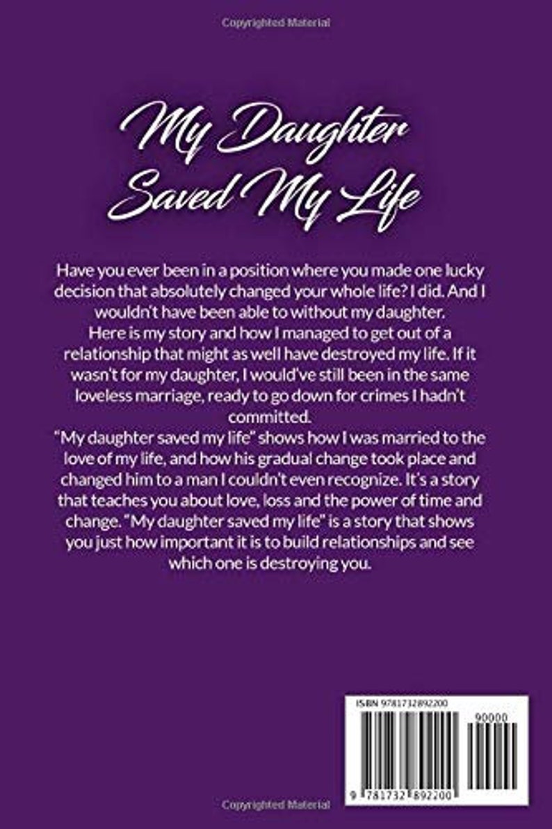 My Daughter Saved My Lifebook - Etsy