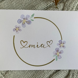 Handmade Personalised Calligraphy Cards, Name Cards - Etsy