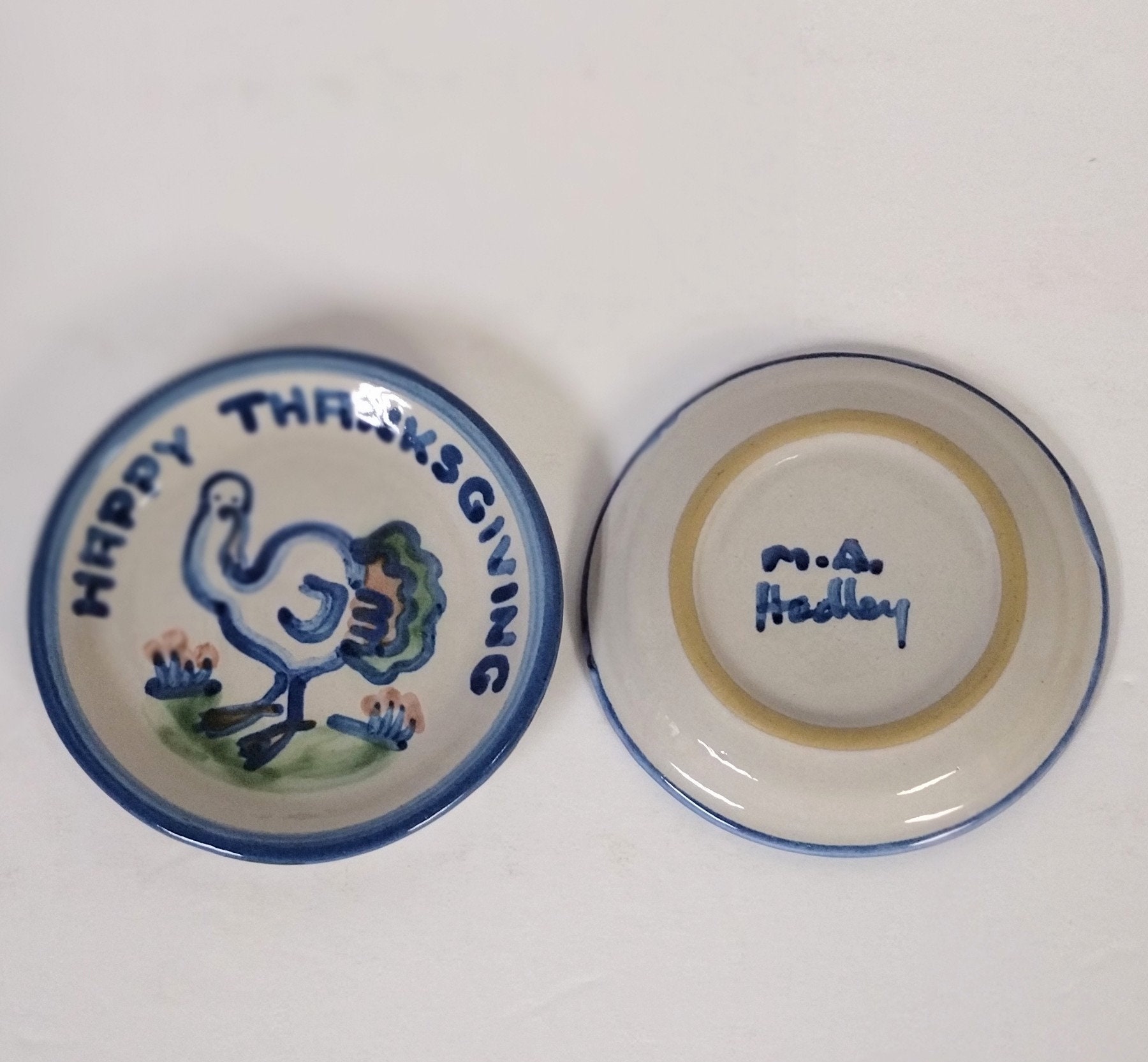 Christmas & Thanksgiving MA Hadley Pottery Trinket Dish Mini - Etsy