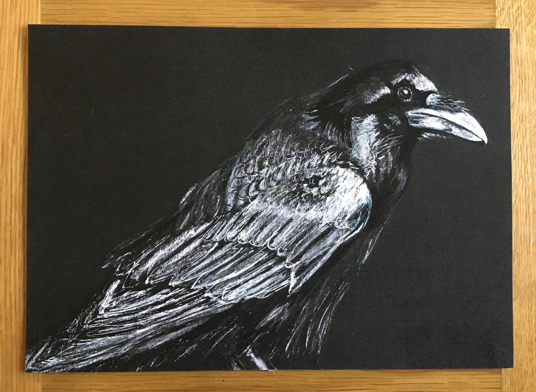 Raven A4 Art Print - Etsy