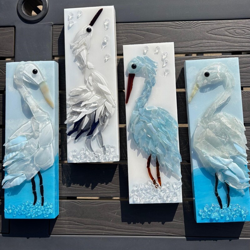 Broken Glass Bird Art - Etsy