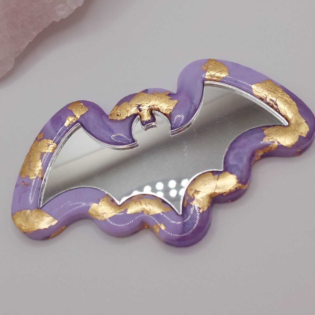 Spooky Chic: Bat Pocket Mirror Resin Halloween Mirror for Pastel Goth ...