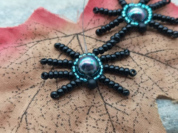 Beaded Spider Earrings Seed Bead Spider Earrings Spider - Etsy