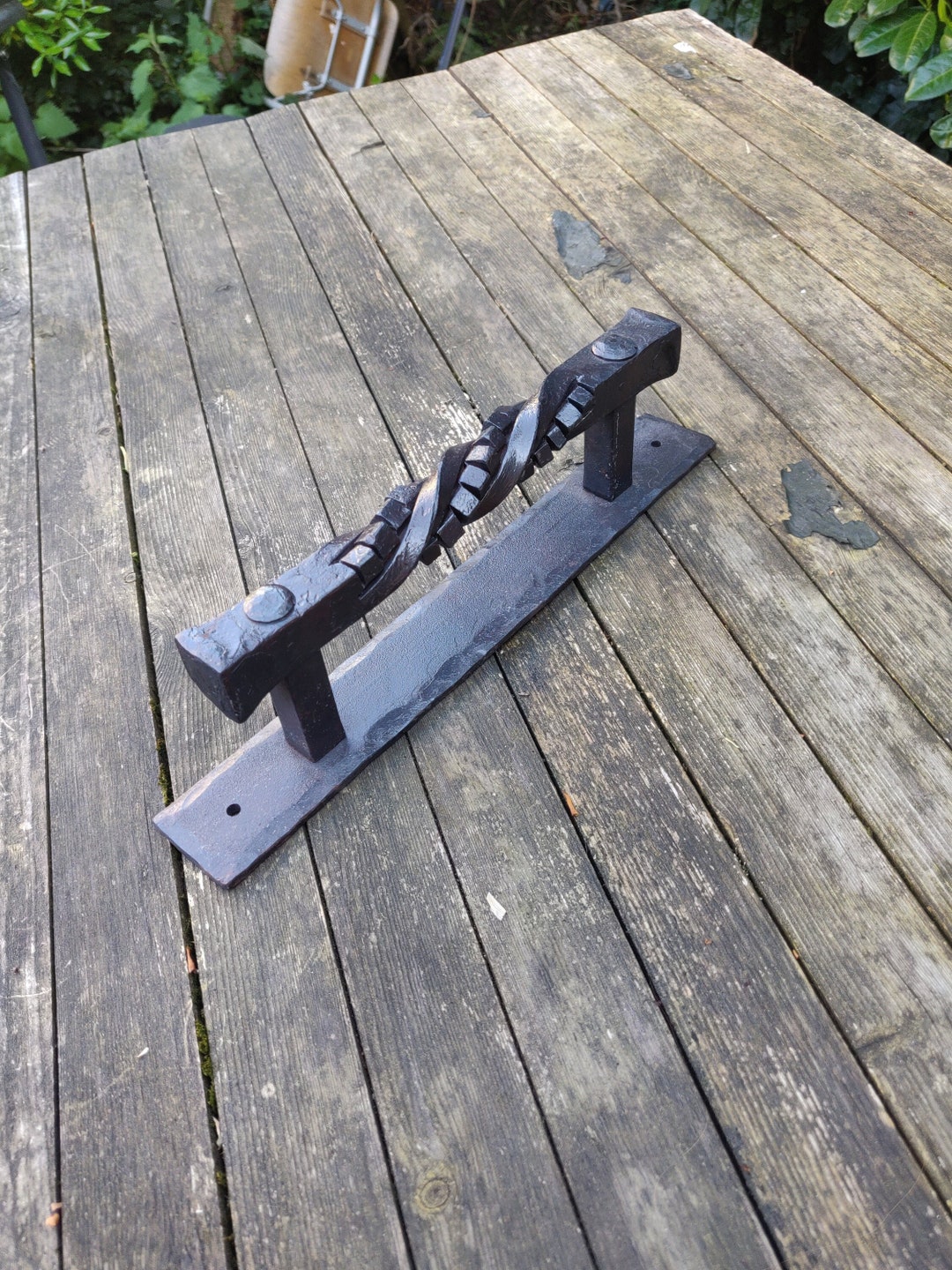 Doorhandle (handforged Cubetwist Doorhandle) - Etsy