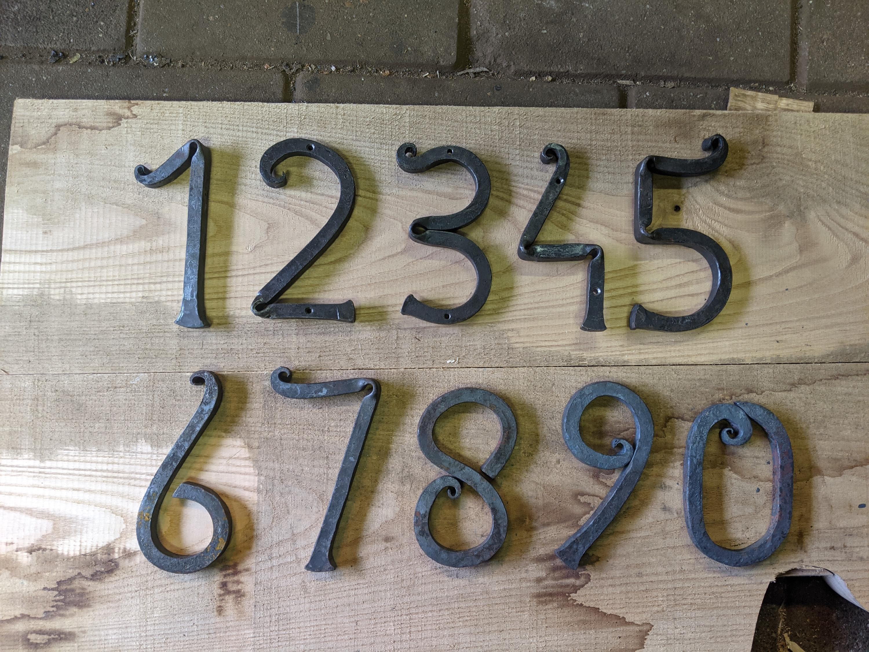 Forged Steel House Numbers - Etsy