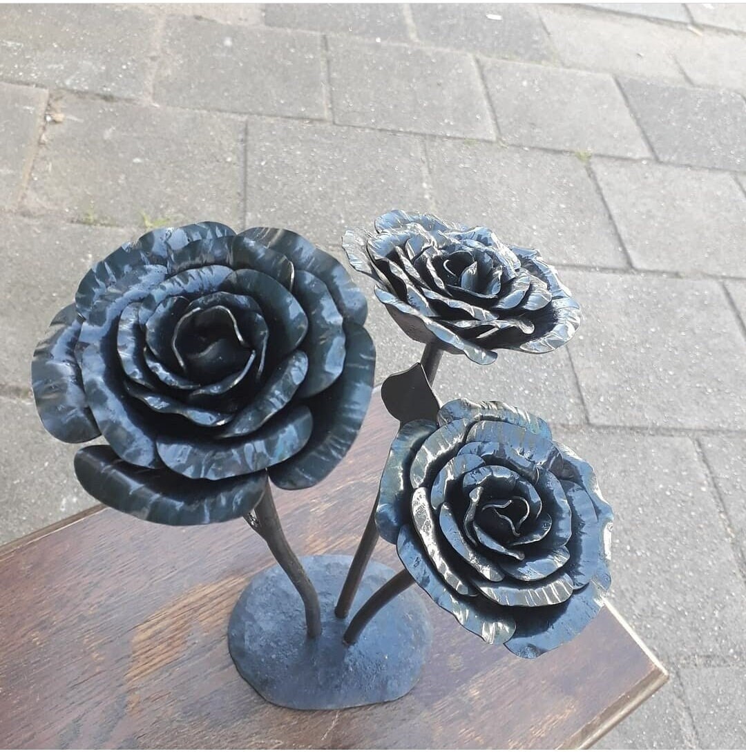 Bouquet of Forged Flowers - Etsy