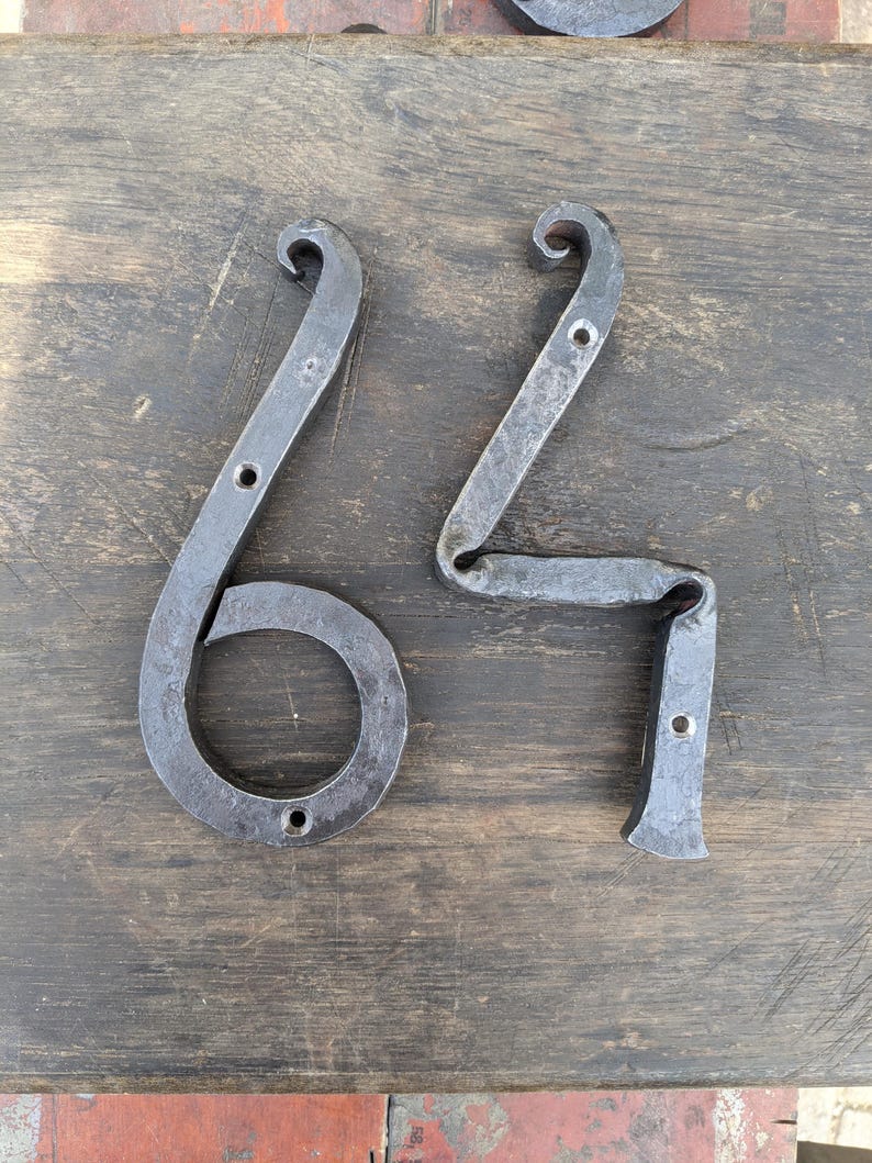 Forged Steel House Numbers - Etsy