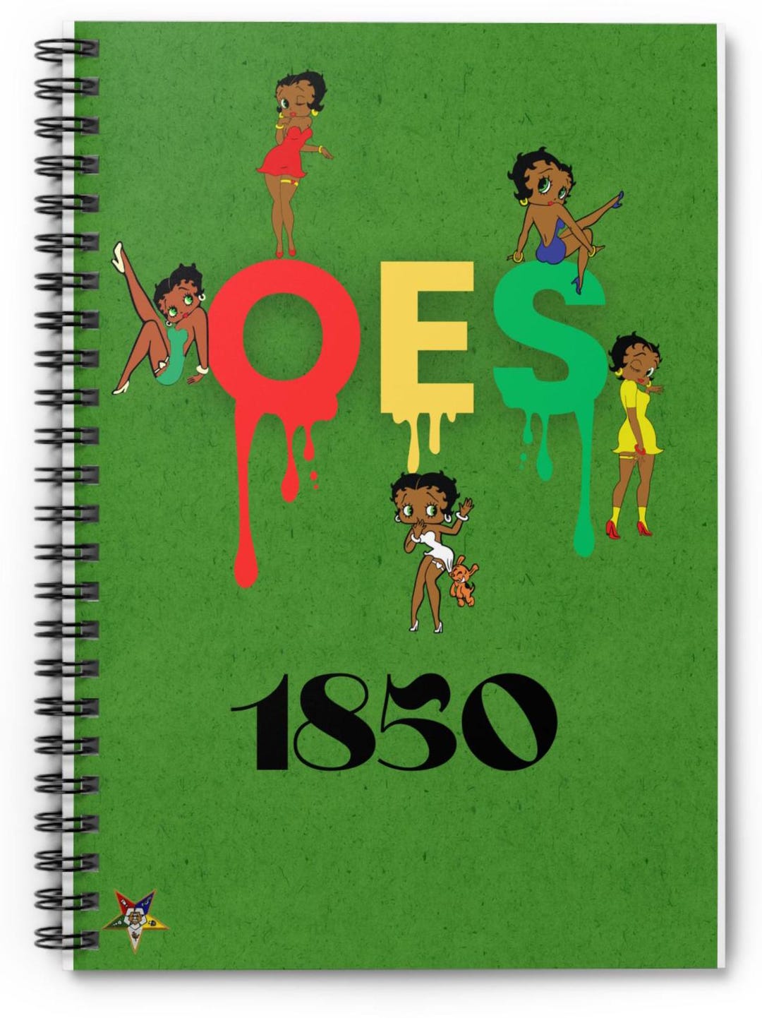 OES Betty Boop Notebook | Eastern Star Gift for Women | Masonic Betty ...