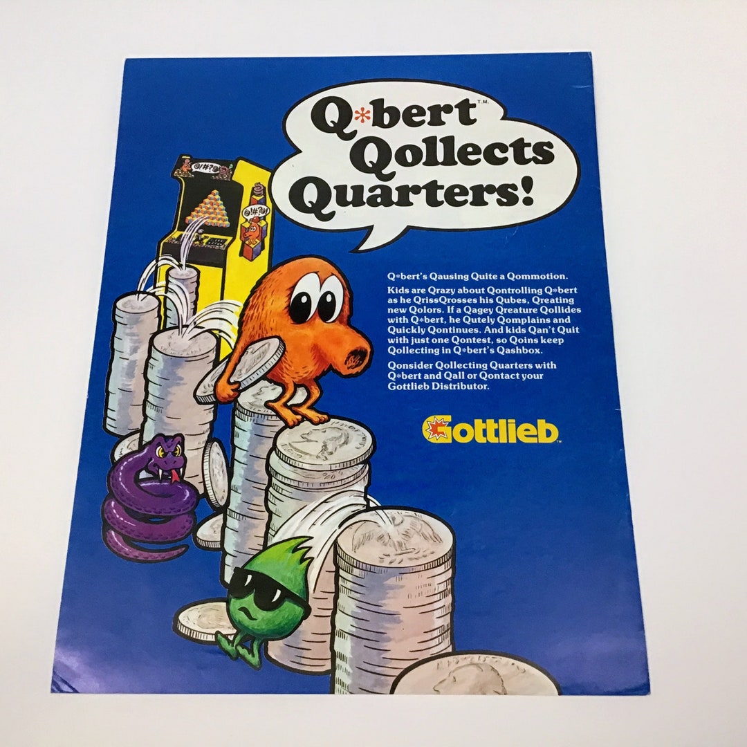 Q BERT Arcade Flyer - Etsy