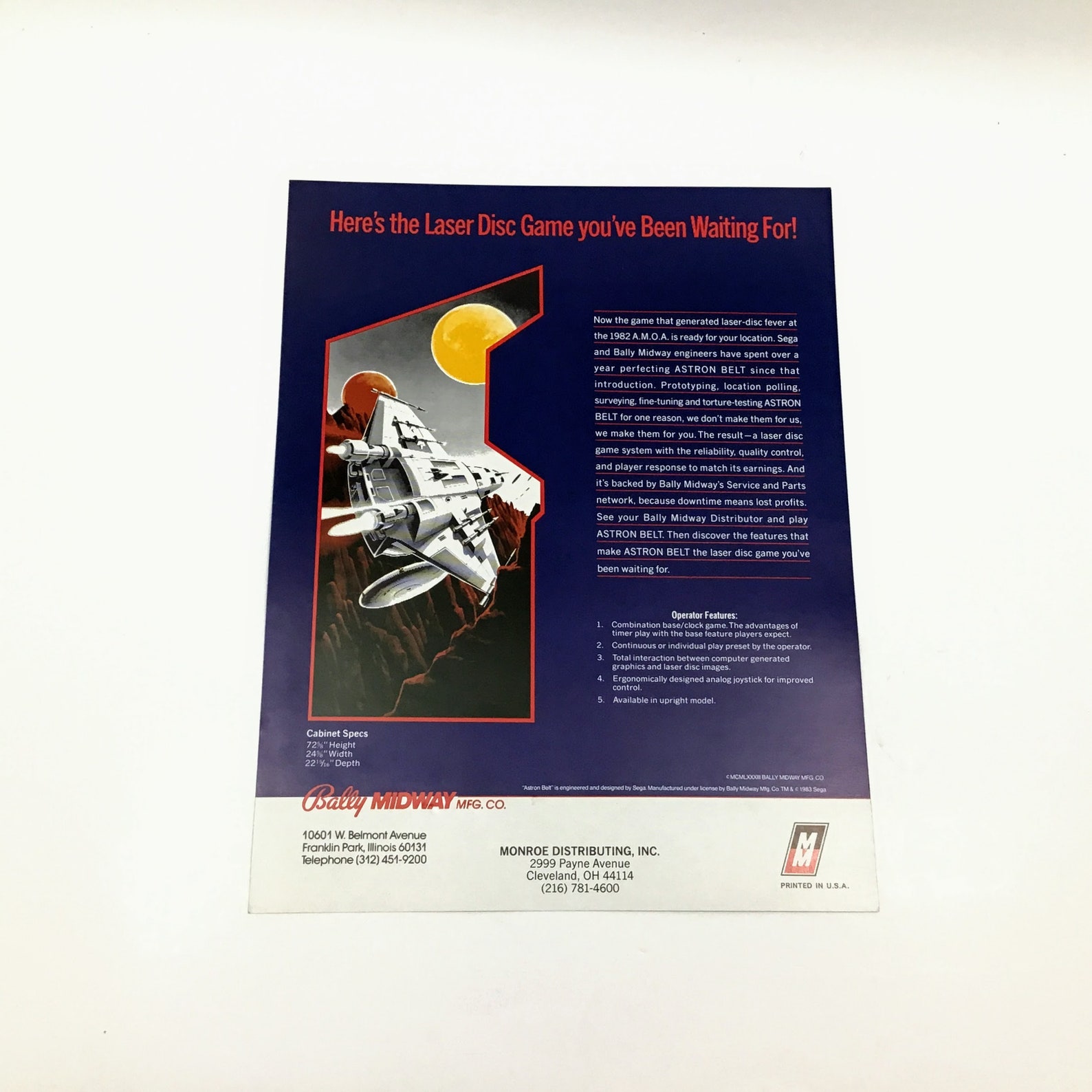 Astron Belt Arcade Flyer Bally Midway Arcade Sales Flyer - Etsy