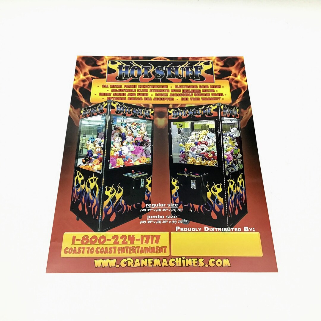 Hot Stuff Crane Game Arcade Machine Flyer 1982 SEGA Arcade - Etsy