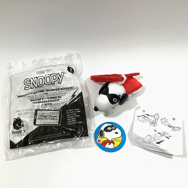 Masked Marvel Snoopy Mcdonalds Happy Meal Toy Peanuts Snoopy - Etsy