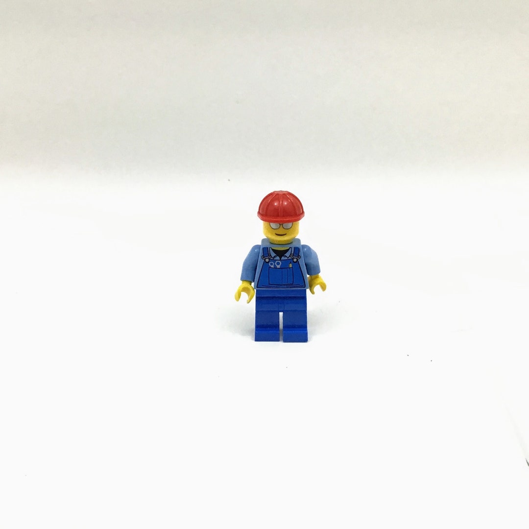 LEGO Train Worker With Overalls and Red Cap Minifigure - Etsy