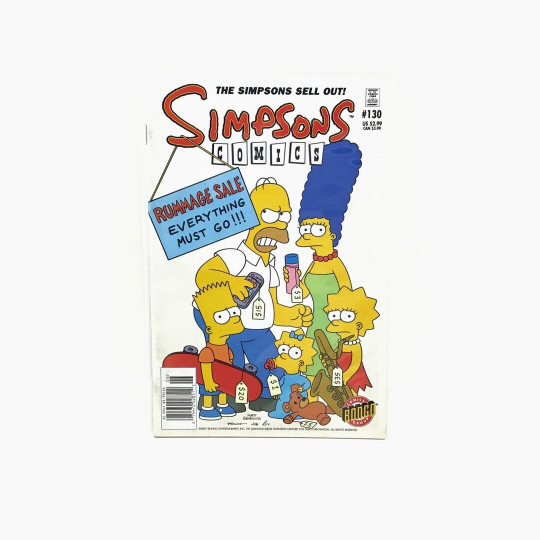 Simpsons Comics #130 Comic Book, Bongo Comics Group - Etsy