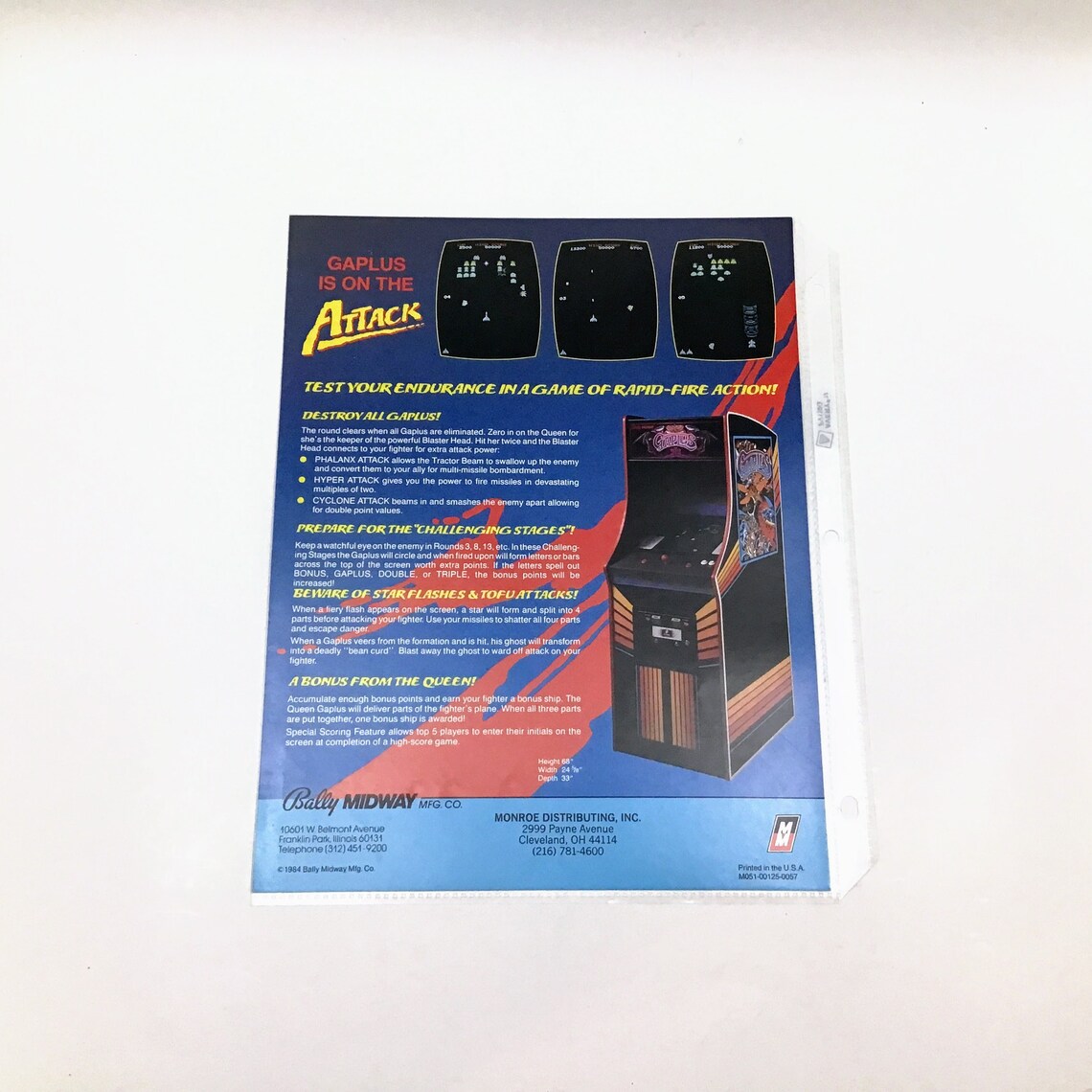 GAPLUS Arcade Video Game FLYER Vintage Bally Midway - Etsy