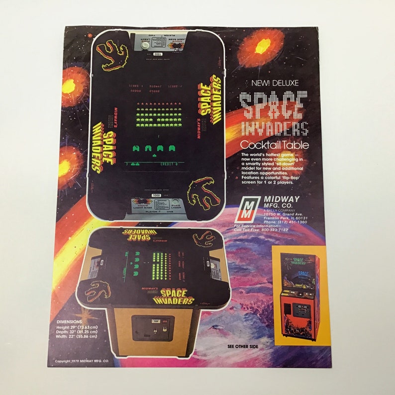 SPACE INVADERS Arcade Coin-op Sales Flyer - Etsy