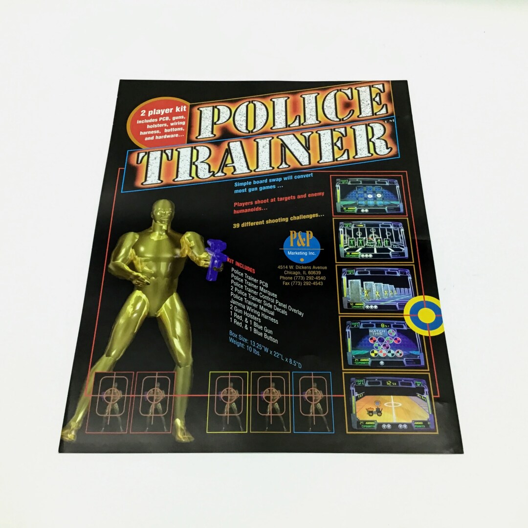 Police Trainer Arcade Flyer Arcade Sales Flyer - Etsy