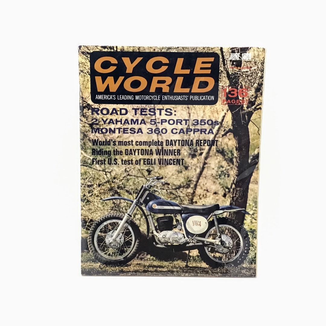 Cycle World Magazine Yamaha Montesa Cover Vintage Motorcycle June 1968 ...