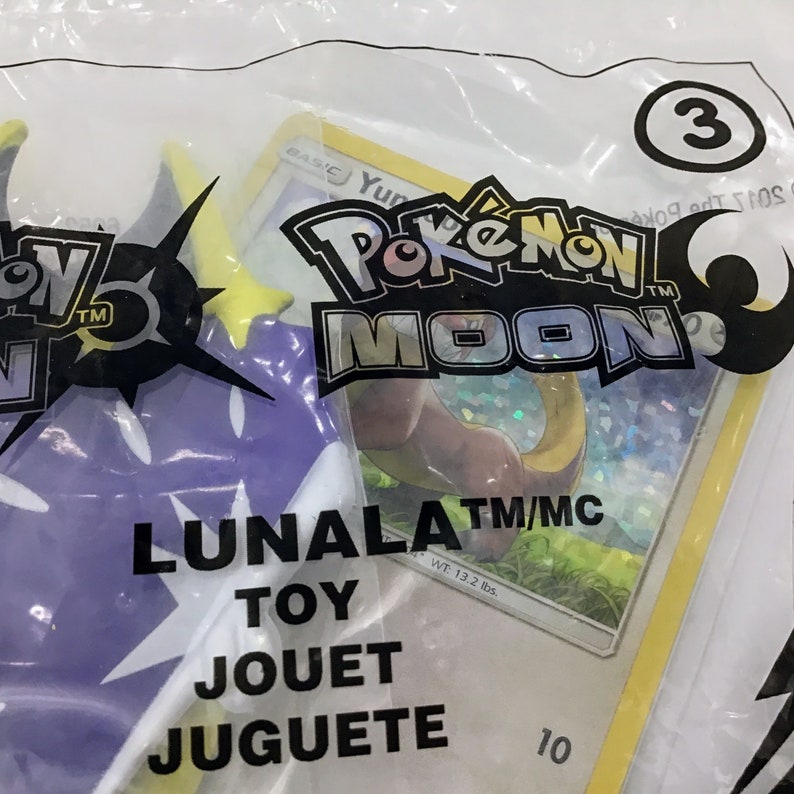 Pokémon LUNALA 3 Mcdonalds Happy Meal Sun Moon Toy & YUNGOOS | Etsy