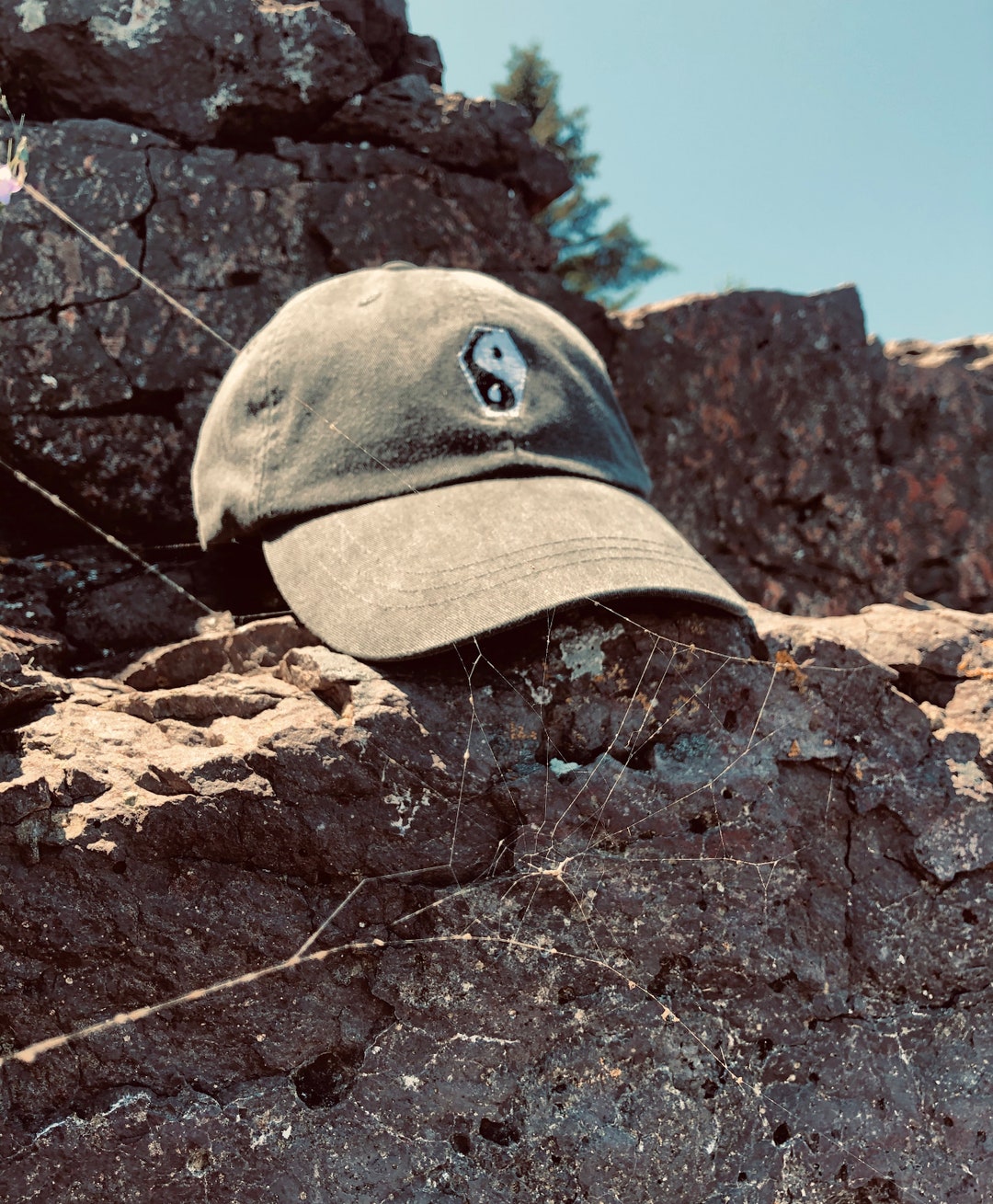 Yin Yang Embroidered Billed Hat - Etsy