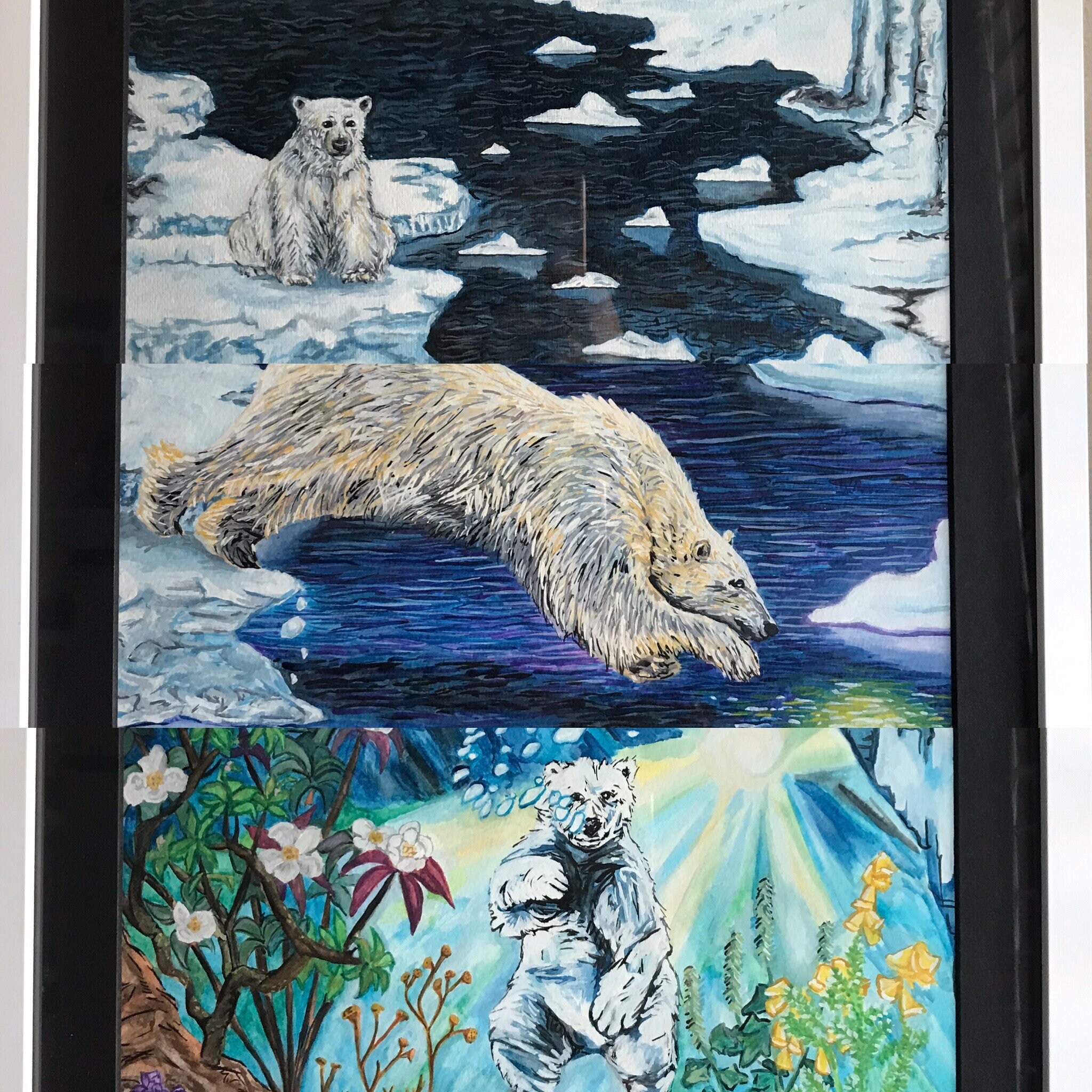 A Polar Bears Journey Polar Bear Art Polar Bear Paintings - Etsy