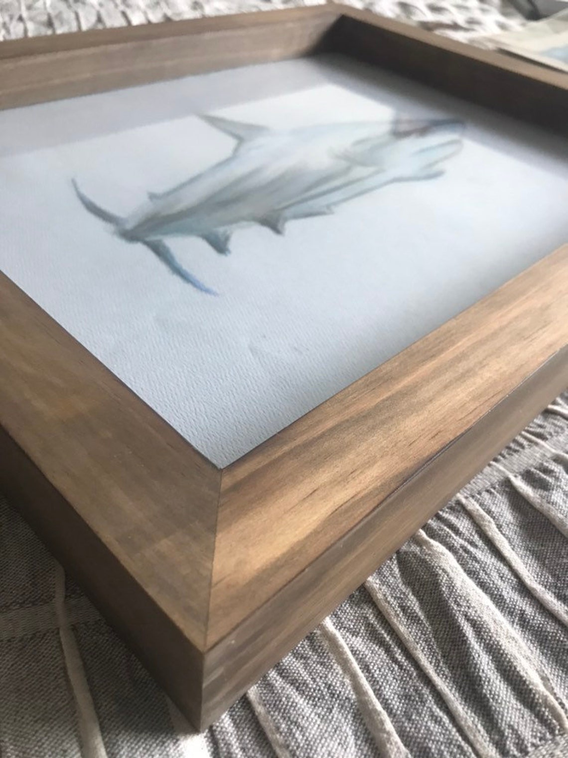 Shark Flow, Shark Drawing, Original Pastel Art, Soft Pastel Drawing ...