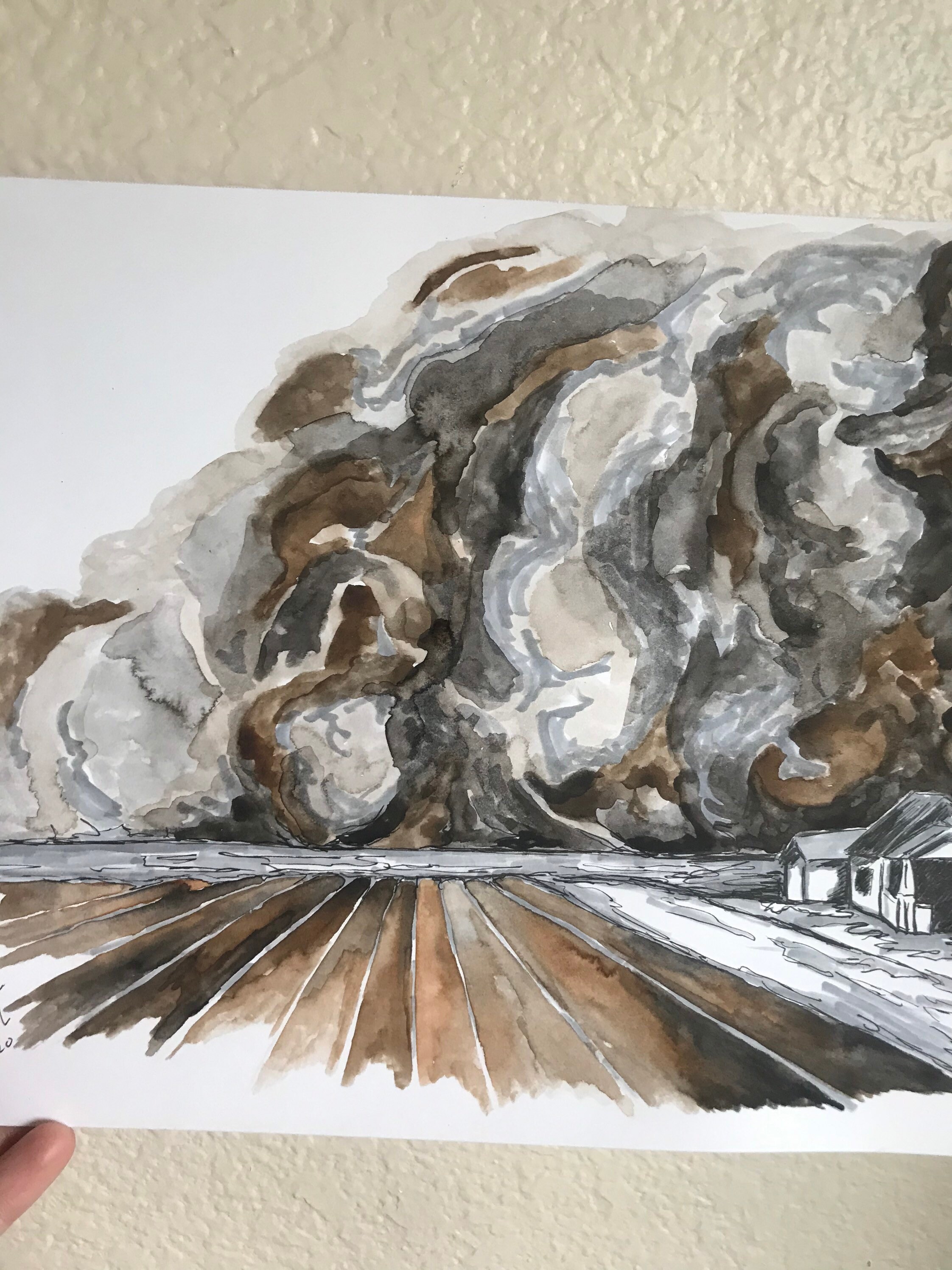 Dust Bowl Painting, Western Kansas, Kansas Dust Bowl, Wheat Field, Farm ...