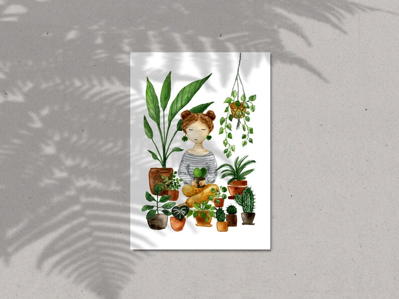 Plant Poster 'plant Lady' All Sizes Fine Art Print - Etsy