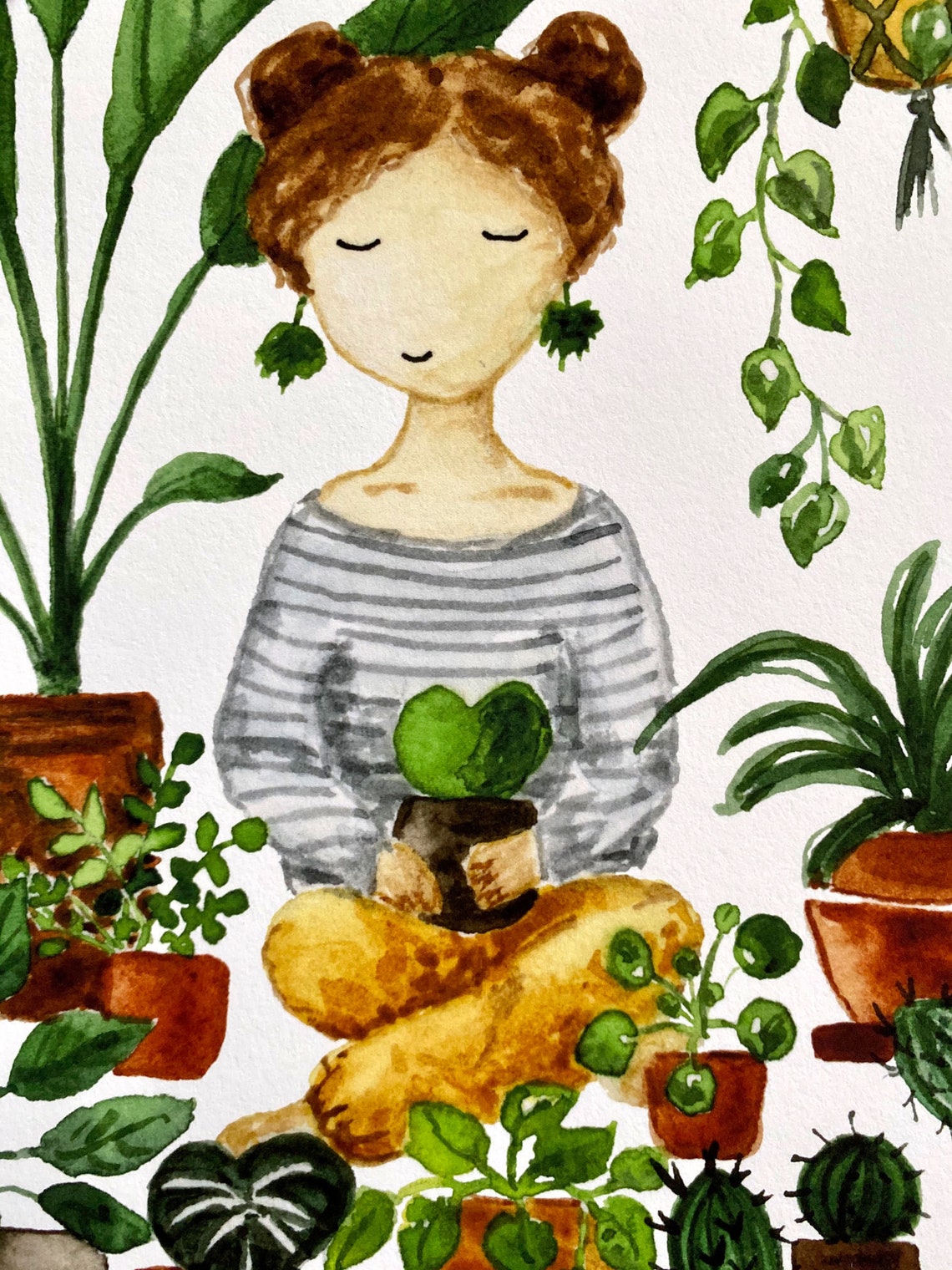 Plant Poster 'Plant Lady' all sizes fine art print | Etsy