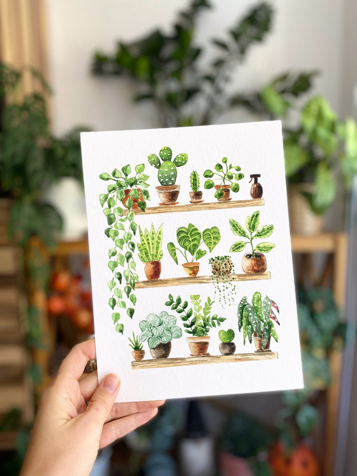 Pflanzen Poster 'Plant Shelfie' alle Größen Fine Art - Etsy.de