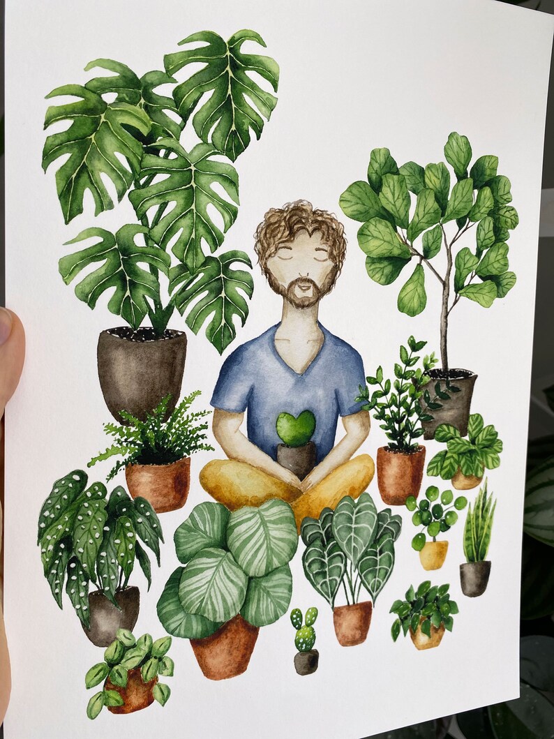 Plant Poster 'plant Guy' All Sizes Fine Art Print - Etsy