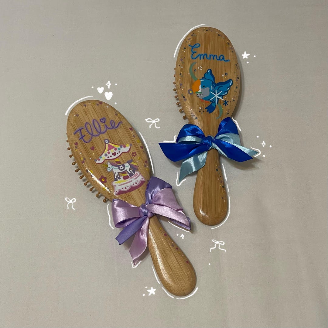 Personalized Custom Painted Hair Brush - Etsy